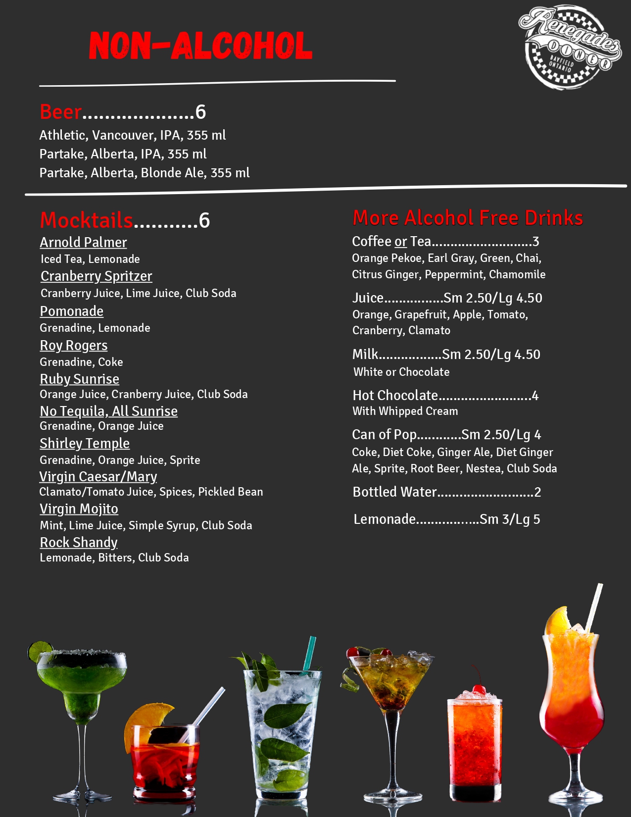 Menu - Renegades Diner